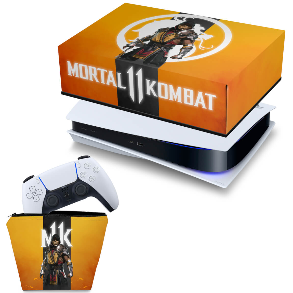 KIT Capa Anti Poeira e Case Controle PS5 Fat Horizontal - Mortal Kombat ...