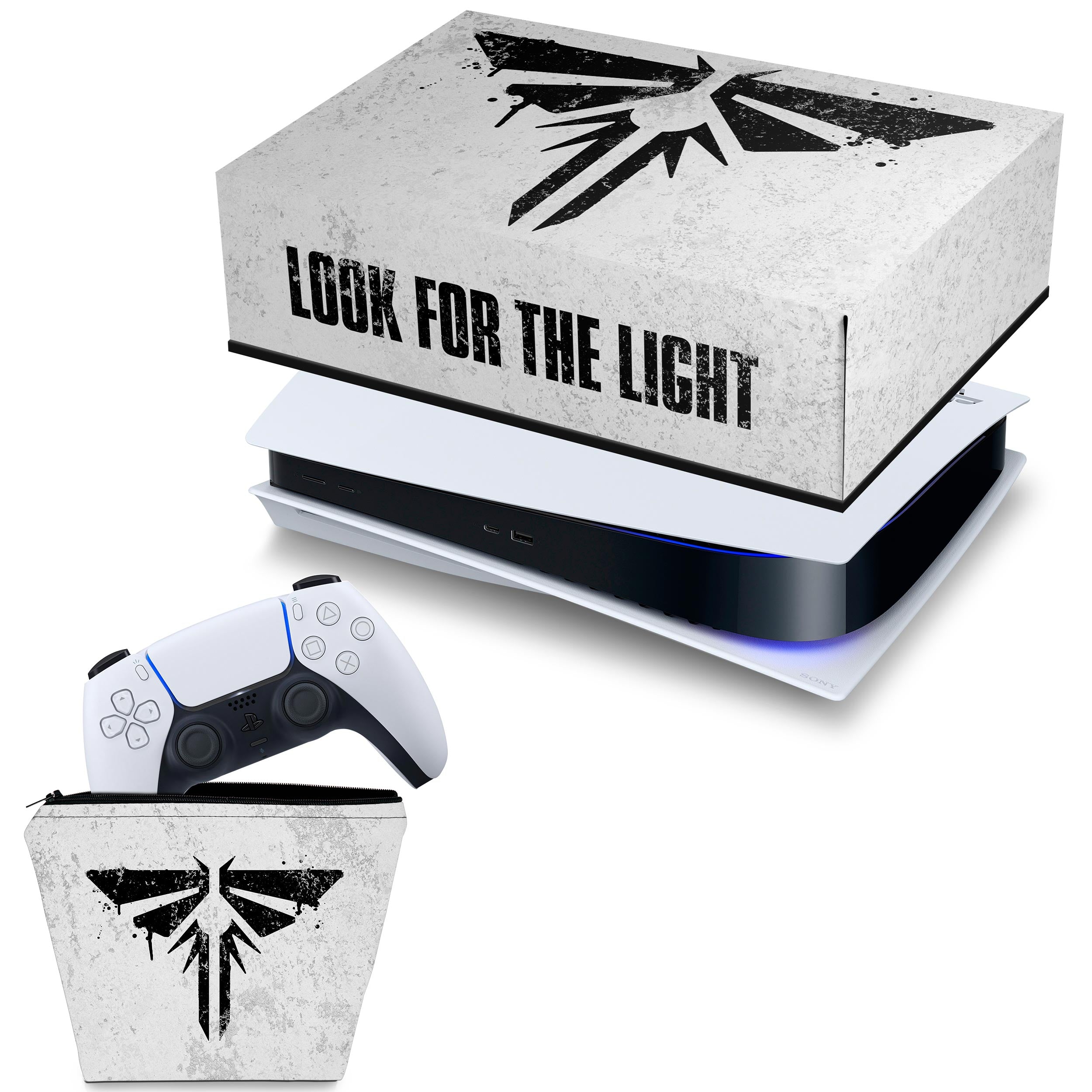 KIT PS5 Fat Horizontal Capa e Case Controle - The Last Of Us Firefly ...