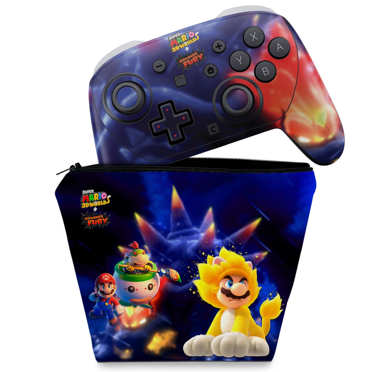 KIT Capa Case e Skin Anti-Rage Nintendo Switch 2 Pro Controle - Bowser ...
